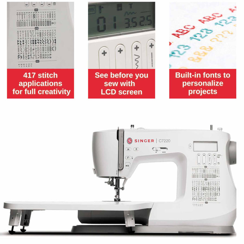 SINGER® C7220 Sewing Machine with Extension Table | SINGER®