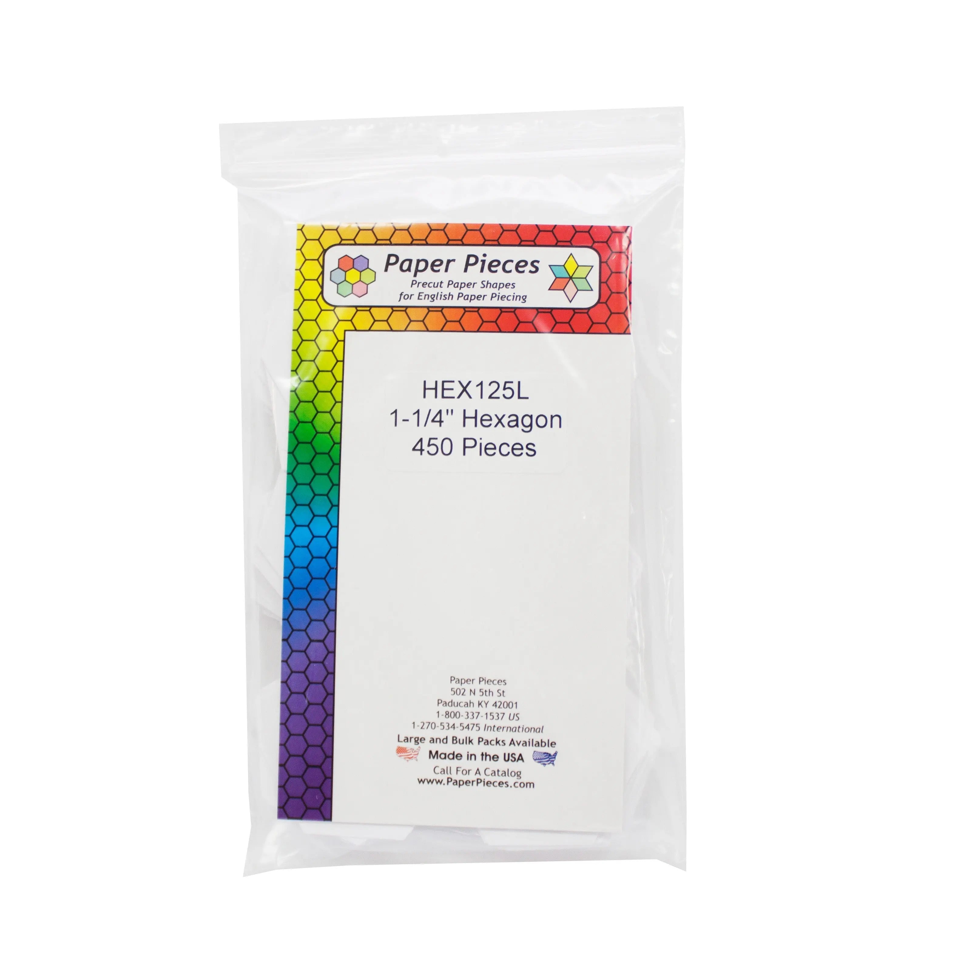 Paper Piece Hexagon Pack 1-1/4in 450pc | SINGER®