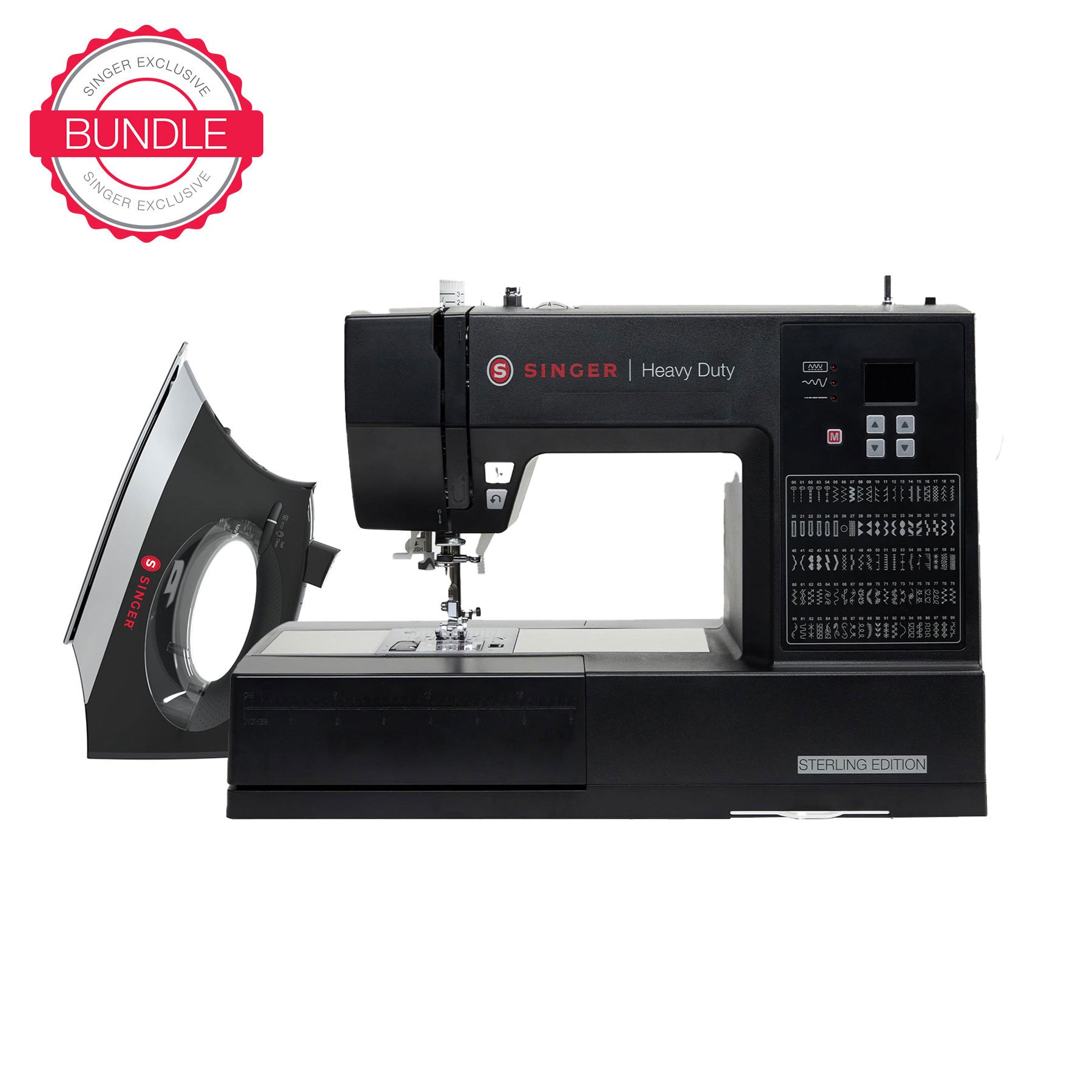 SINGER® Heavy Duty 6600C Sterling Sewing Machine & SteamCraft Plus 2.0 ...