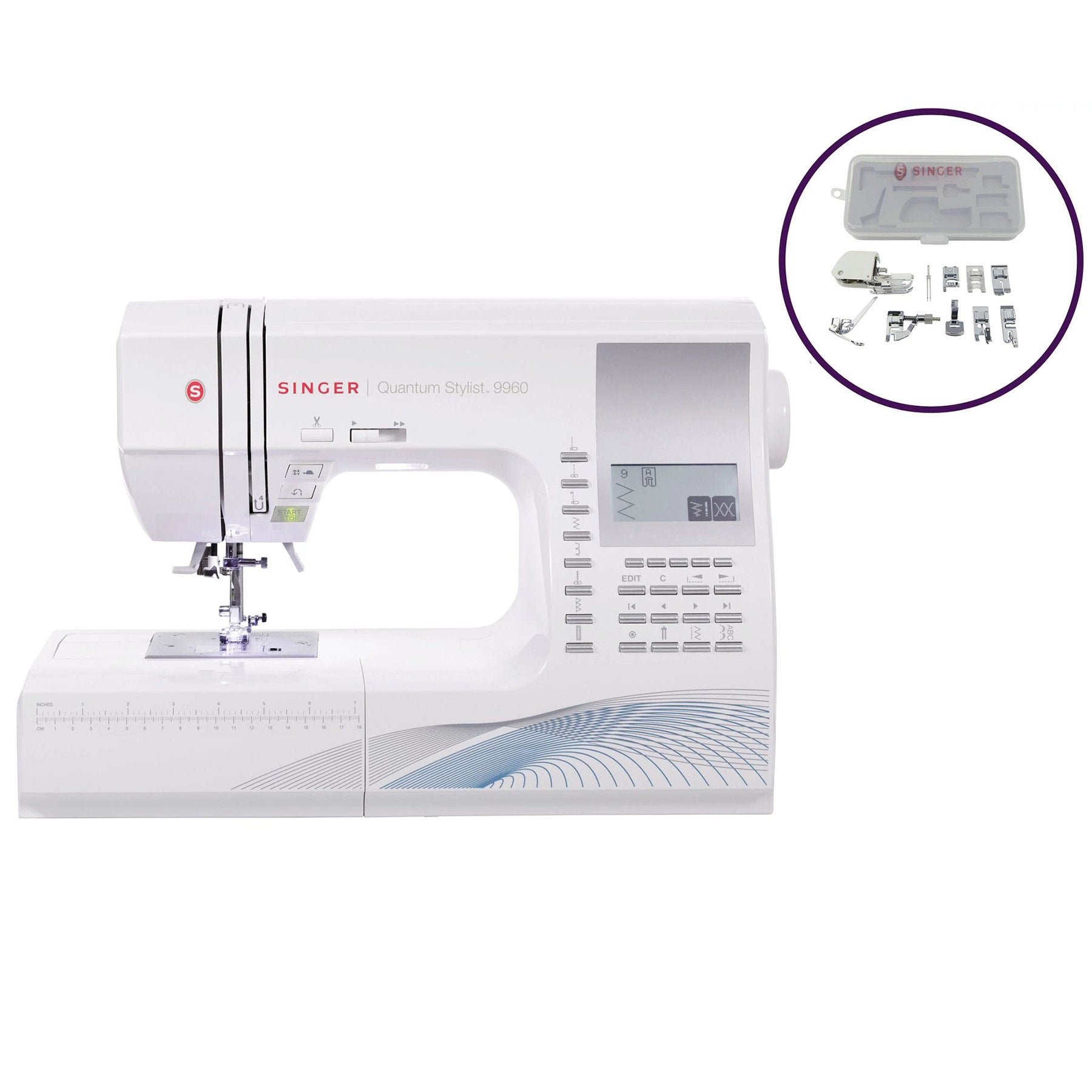 SINGER® Sew Spacious Quantum Stylist™ 9960 Sewing Machine & Presser Fo ...