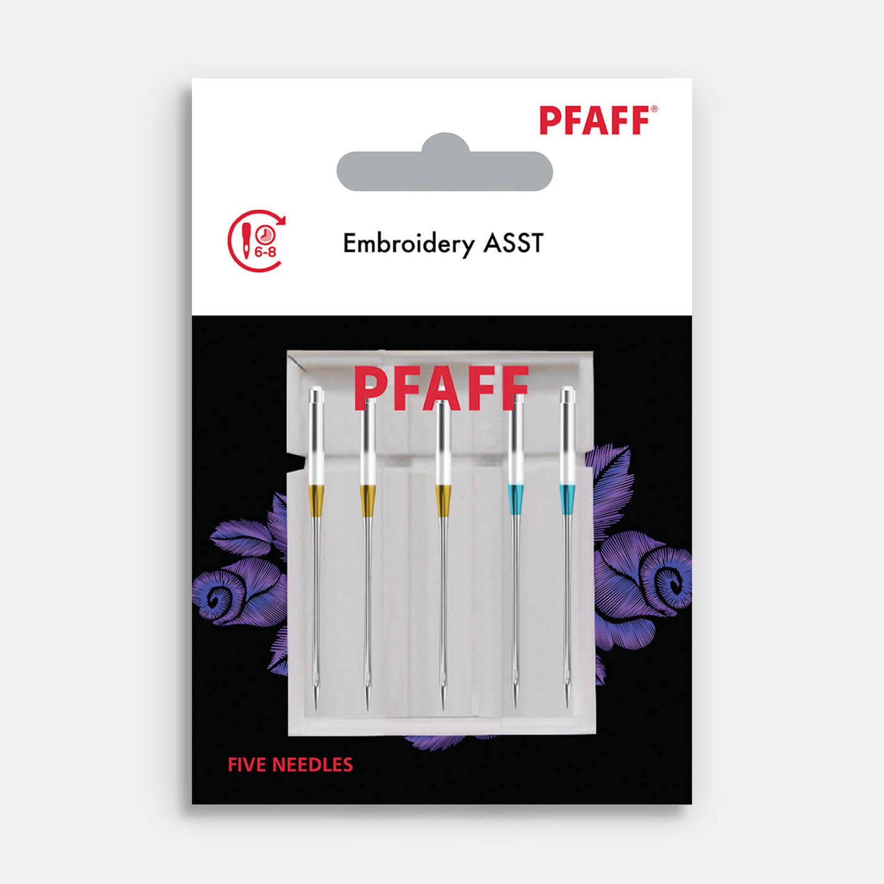 PFAFF® Embroidery Needles Assorted Sizes 5-Pack | PFAFF®