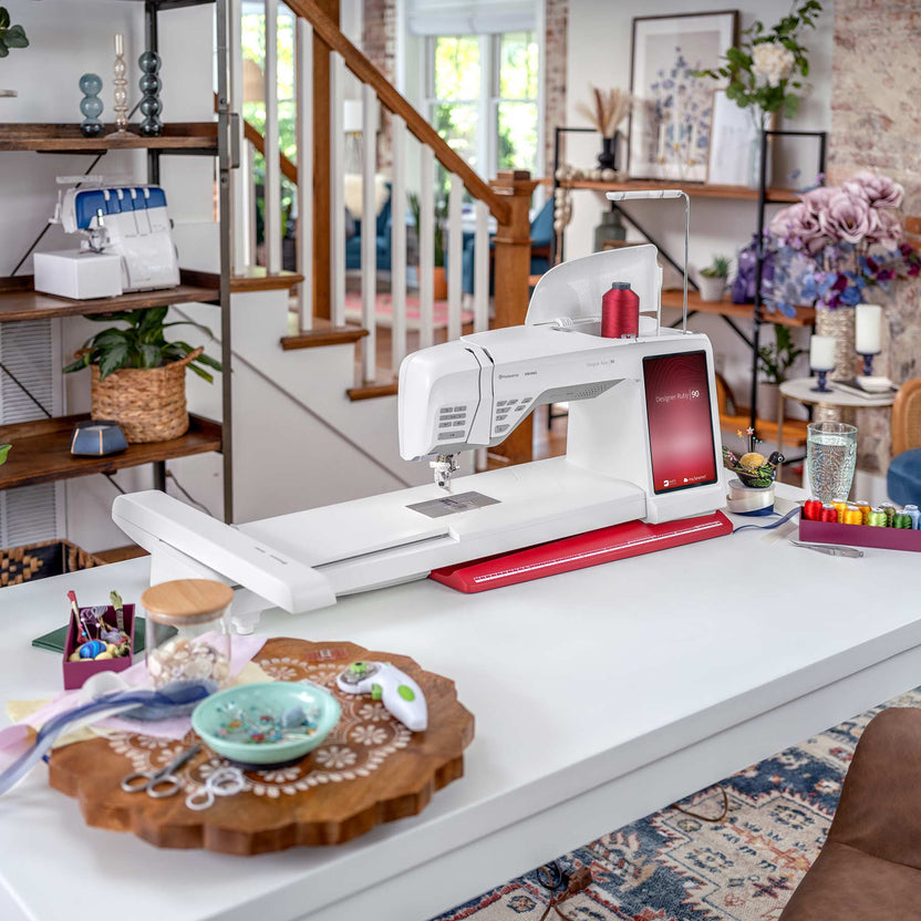 Husqvarna® Viking® DESIGNER RUBY™ 90 Sewing & Embroidery Machine ...