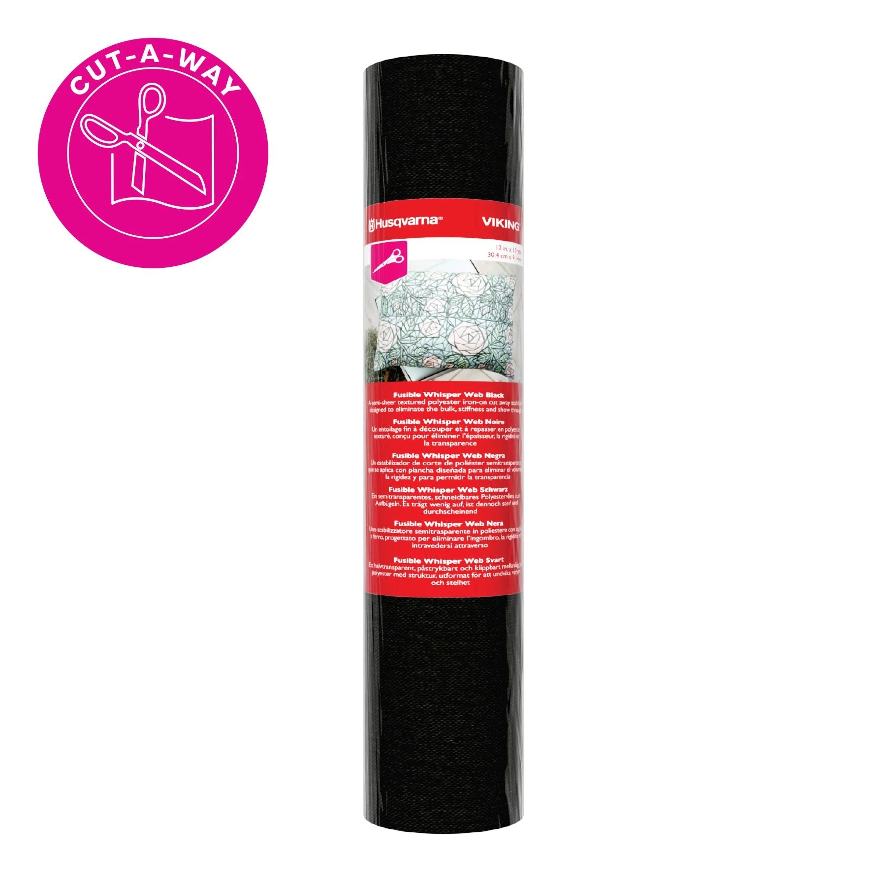 Fuse-On Whisper Web Mesh Black Stabilizer 12 Inches x 10 Yards ...