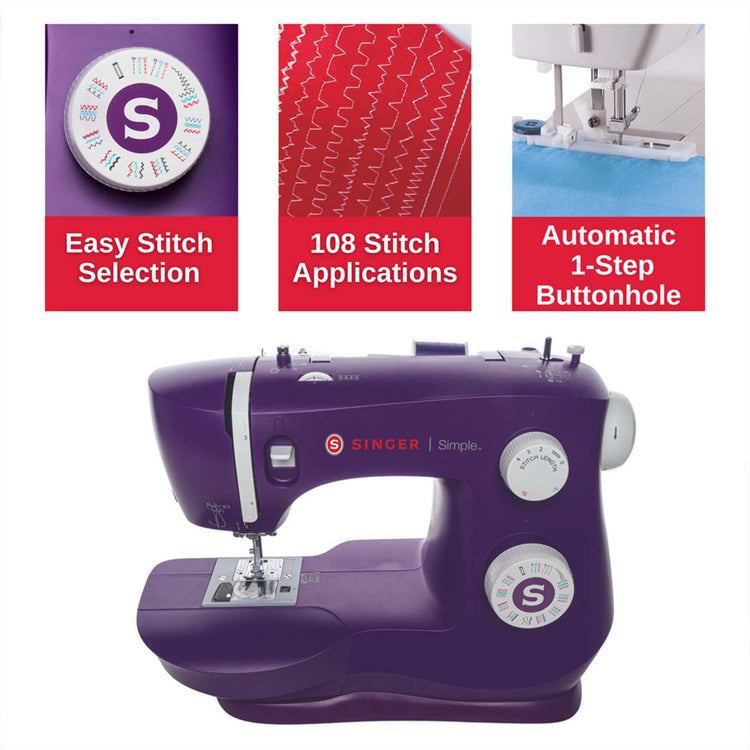 Máquina de coser SINGER® Refurbished Simple™ 3337 Purple | SINGER